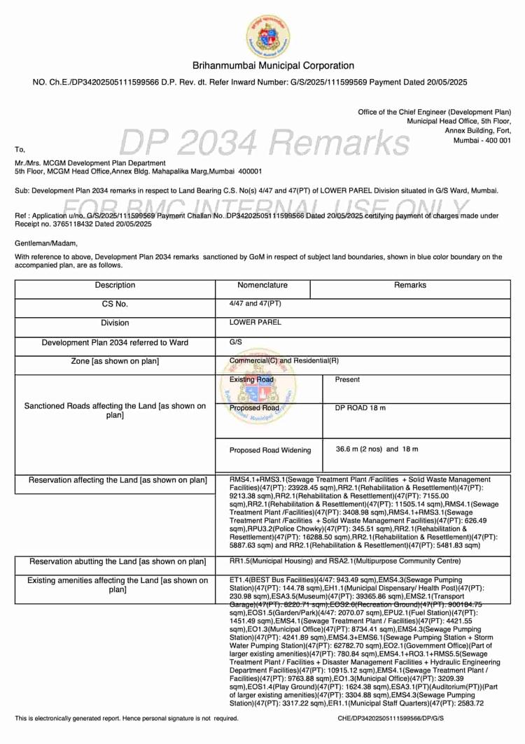 Mumbai Development Plan DP Remarks - Land Zoning Info | Landeed