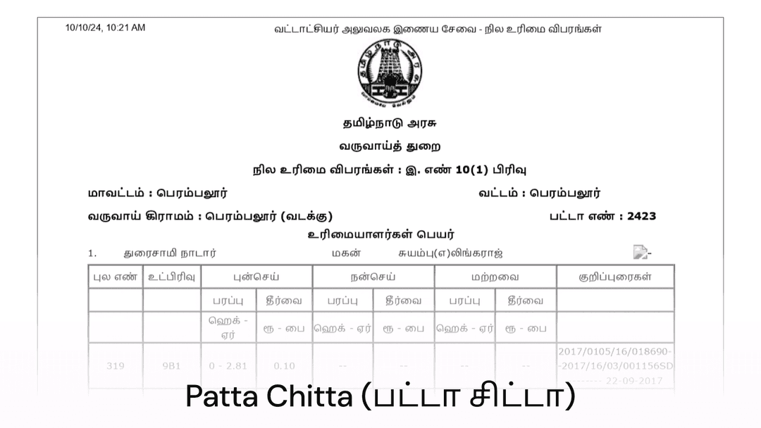 Landeed: Free Online TN EC, Patta/Chitta, FMB & Sale Deed CC