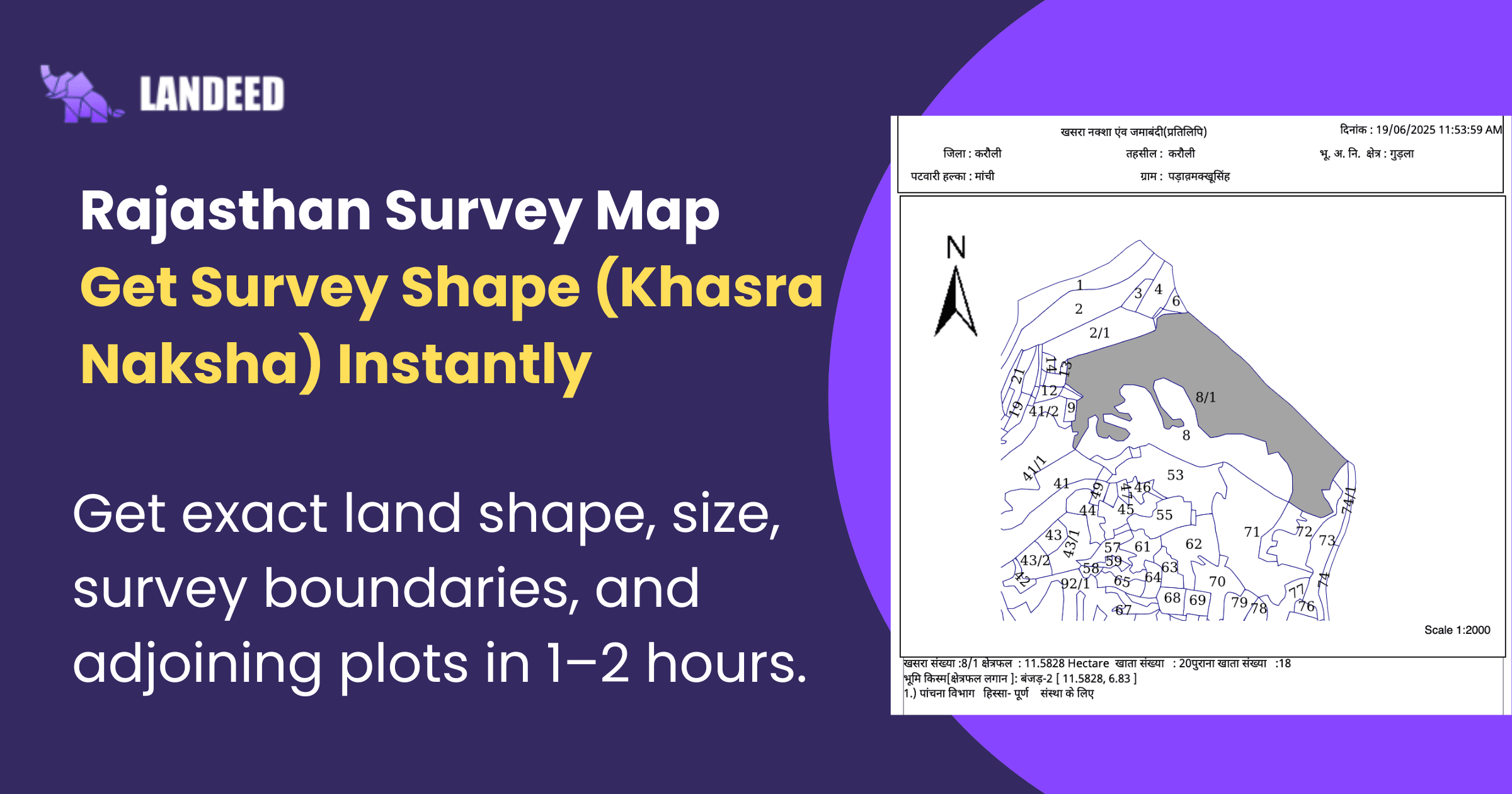 Get Your Rajasthan Survey Map (Khasra Naksha) Instantly Online | Landeed